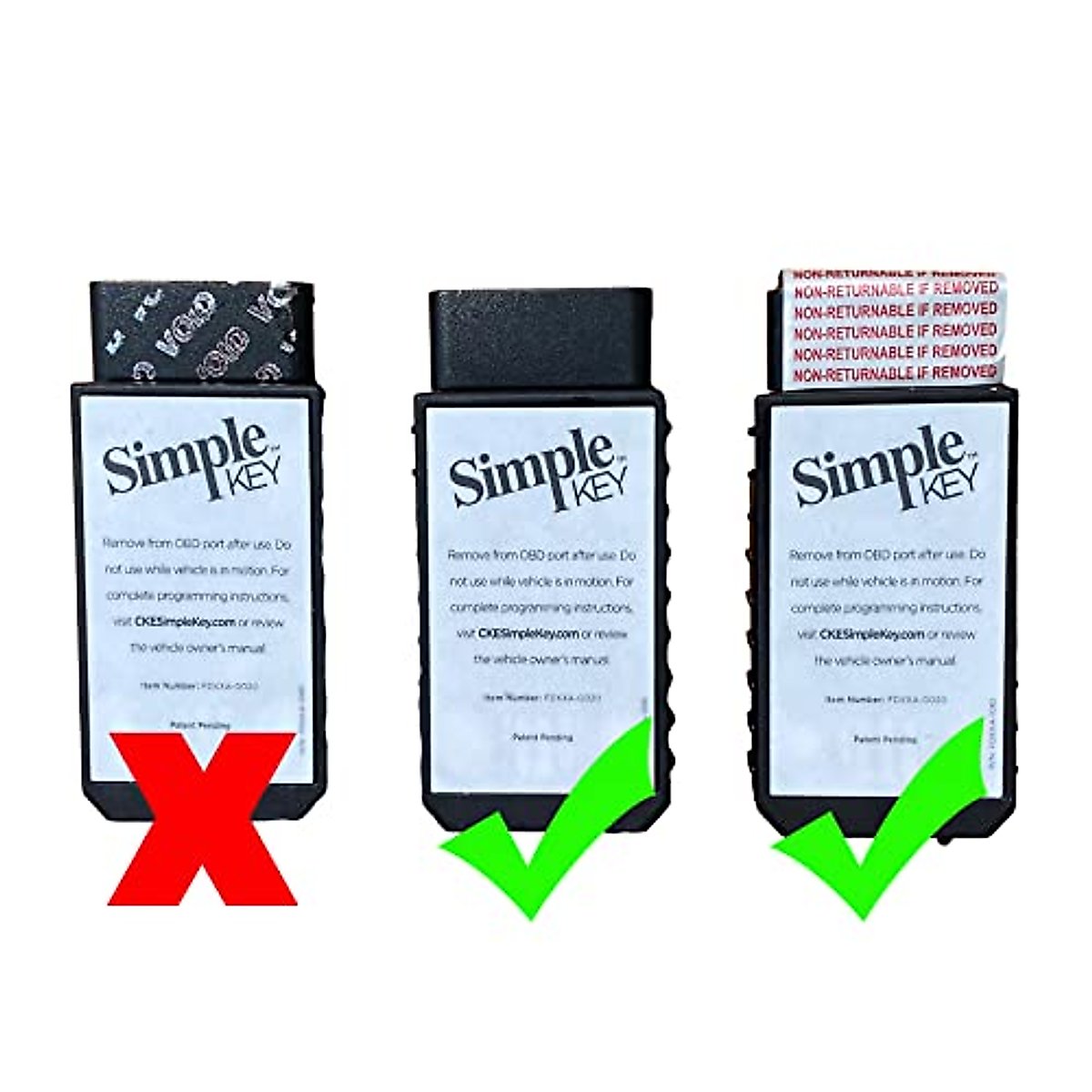 Simple Key Kit, Car Key with Fob and EZ Installer, Key Programming Tool Compatible with Chrysler, Dodge, Jeep, Key Programmer and a Key with 3-Button Remote Keypad (Lock, Unlock, Panic)