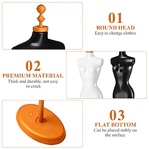 EXCEART Doll Rack 4pcs Doll Cloth Gown Display Support Holder Mini Mannequin Model Stand Plastic Display Support Accessories