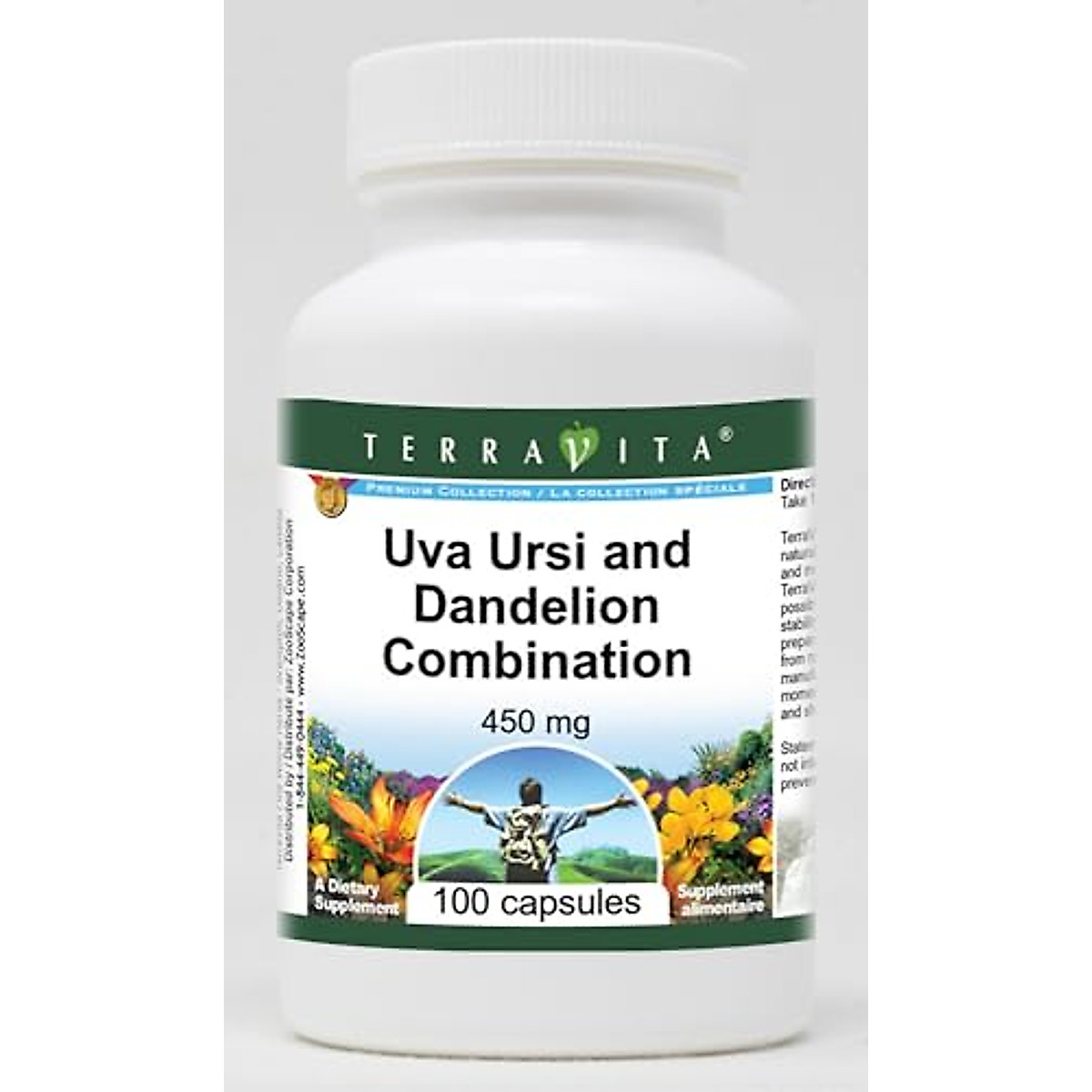 Uva Ursi and Dandelion Combination - 450 mg (100 Capsules, ZIN: 513000)