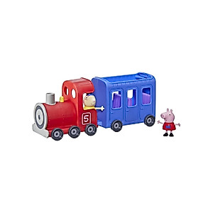 Peppa Pig Peppa’s Adventures Miss Rabbit’s Train 2-Part Detachable Vehicle Preschool Toy: 2 Figures, Rolling Wheels, for Ages 3 and Up