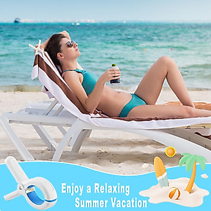 Beach Towel Clips for Beach Chair 8 Packs, Towel Clips for Pool Chairs to Keep Your Towel from Blowing Away, Beach Chair Clips for Cruise Clothes Boat in Heavy Duty and Bright Colors