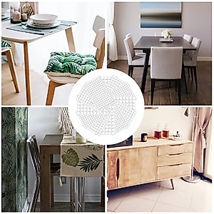 12 Sheets / 1160pcs Screw Hole Cover Stickers, Self-Adhesive Screw Caps Stickers Dustproof Cabinet Hole Cover Sticker for Wardrobe Kitchen Bookcase Wood Furniture (White)