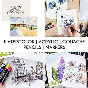 Blank Watercolor Cards with Envelopes NOT FOLDED - 30 Pack : 30 Postcards and 30 Envelopes 5x7" - Watercolor Postcards 300GSM - DIY Thank You Card, Greetings Cards, Christmas, Invitations, Birthday