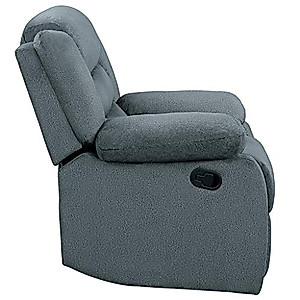 Homelegance 70" Manual Double Reclining Loveseat, Gray