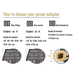 Laptop Charger for HP EliteBook 745 820 840 850 G1 G2; Probook 430 440 450 455 G1 G2; HP G42 G50 G56 G60 G61 G62 G71 G72 Power Supply Cord