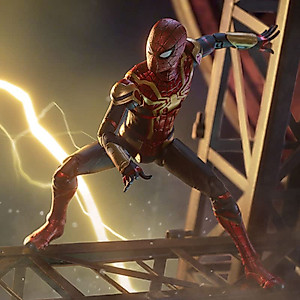 4KIDS.HOME ZDTOYS 10th Anniversary 7 Inch No Way Home Spiderman Collectible Action Figure Exquisite Painting 20 Joints Movable Iron Spiderman Toy (1/10 Scale) (Gold Red)