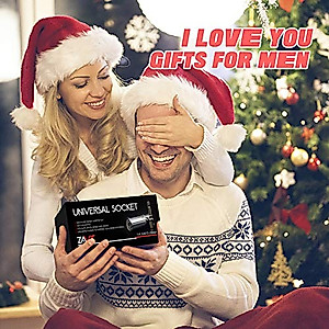 ZAVIT Gifts for Him Husband Men,Universal Socket I LOVE YOU,Birthday Anniversary Fathers Day Christmas Stocking Stuffers Valentines Day Love Gifts for Him,(7-19mm) Power Drill Manual Wrench Adapter