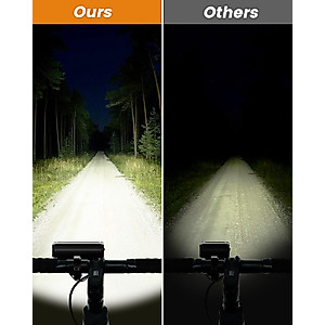 Bright Bike Light for Night Riding, 9000 Lumen Bicycle Light High Beam Low Beam, USB Rechargeable Bicycle Headlight Set, Waterproof Bike Headlight and Taillight for Adult Kid Mountain Road Commuter