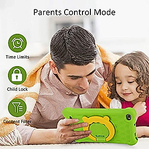 Kids Tablet, 7 inch Eye Protection IPS Screen, 2GB RAM 32GB ROM Toddler Tab, WiFi, Dual Camera,Games, Parental Control Android 11 Tablet for Kids with Kids-Proof Case
