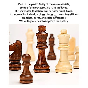 THPT High-end 16" Drawer Wooden Chess & Checker Set for Adults 2 Extra Queen Wooden Chessmen Classic Board Game Gift for Men Board Games (Size : L)