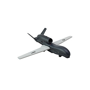 Daron Northrop Grumman RQ-4 Global Hawk Military Drone United States Navy Gray and White Diecast Model Airplane