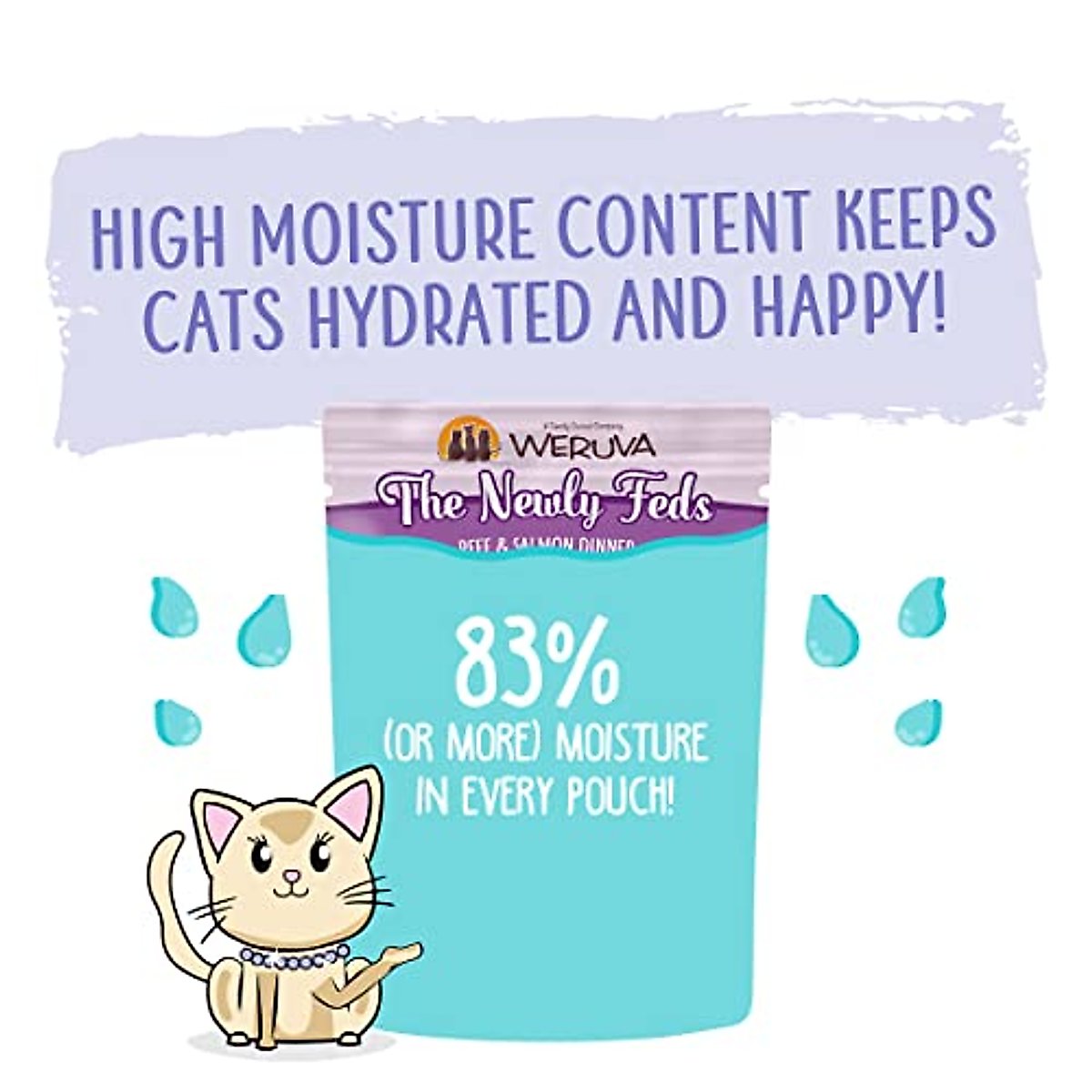 Weruva Slide N' Serve Paté Wet Cat Food, The Showcase Chowdown Slide N' Serve 2.8oz Pouch Variety Pack of 16, Multi Color