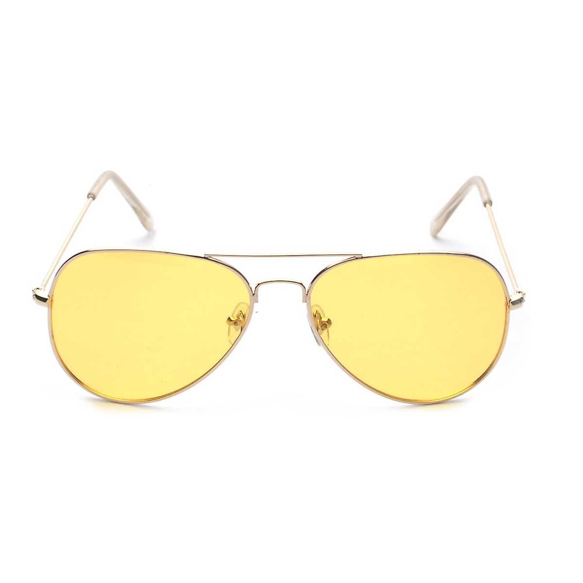 Outray Night Vision Polarized Aviator Sunglasses for Driving (Gold Frame/Yellow Lens, Yellow)