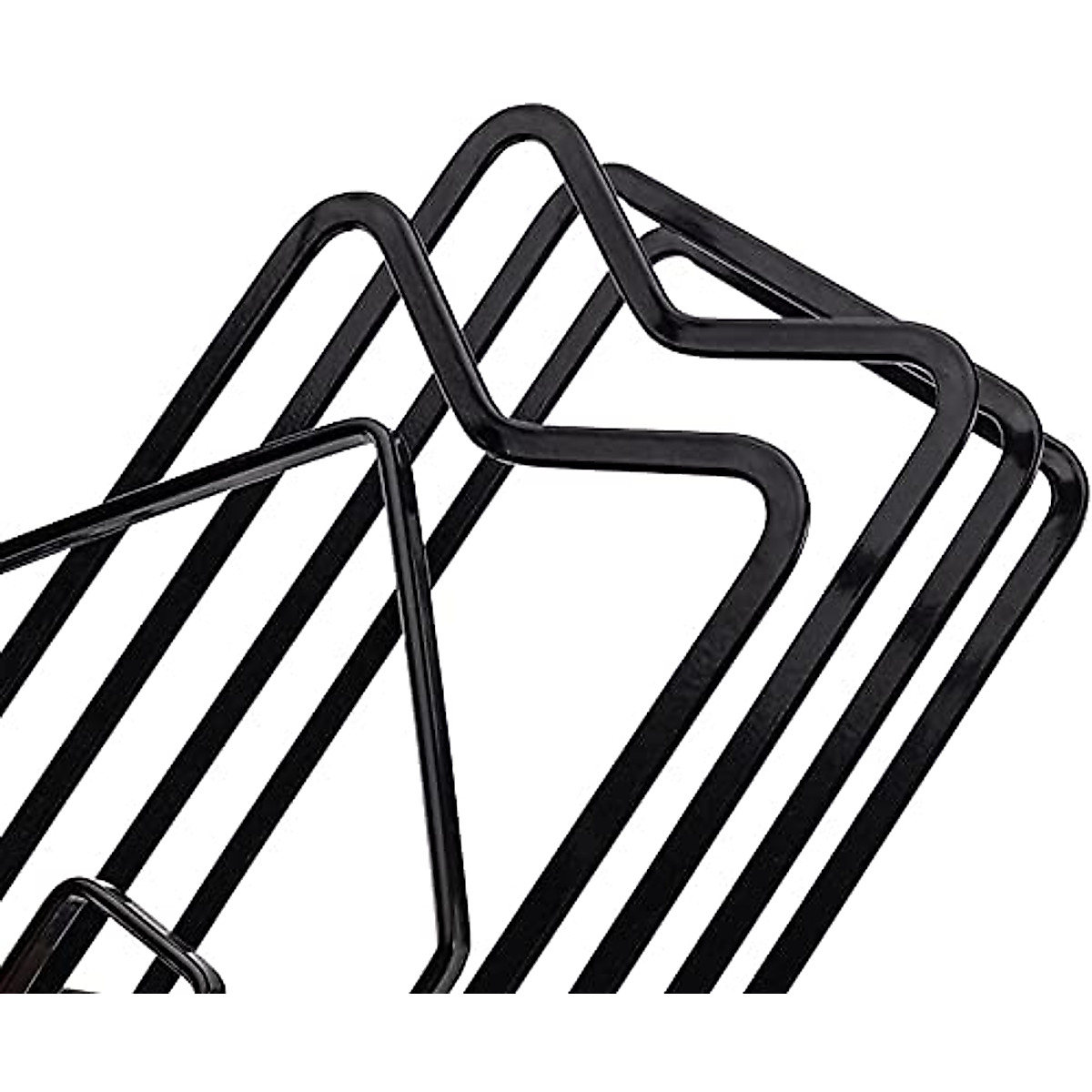 SUNFCON Cutting Board Holder Rack Pot Pan Lids Holder 2 Adhesive 304 Stainless Steel Hanging Hooks Chopping Board Organizer Thin Bakeware Tray Dry Display Stand Kitchen Countertop Cabinet Office Black