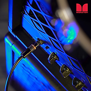 Monster Prolink Classic Speaker Cable - 6FT Straight to Straight Instrument Cable - Straight 1/4-Inch Plugs - Guitar Cord w/Superior Signal Transfer, Noise Reduction, Duraflex Outer Jacket