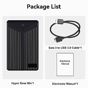 Retro Game Console HDD 5T Hyper Base Mix, Emulator Console with 63139 Video Games, 3 Game System Launchbox/Retrobat/Playnite, Plug and Play for Win 8.1/10/11, Game Hard Drive Support 5400 RPM, 6GB/s