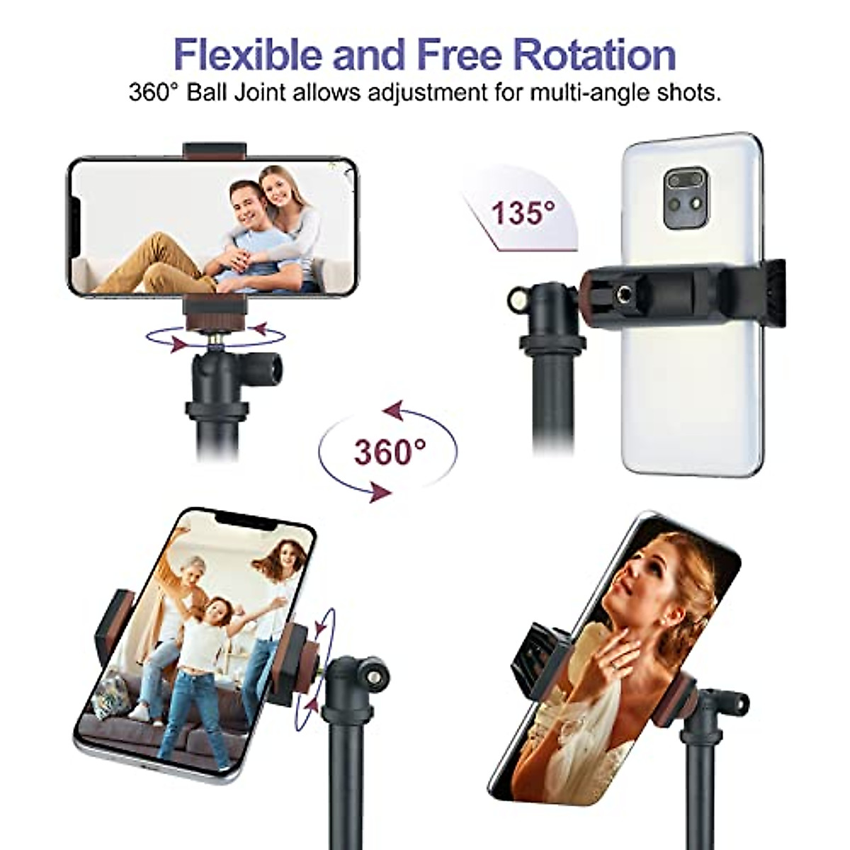 Selfie Stick & Tripod LINCO, Integrated, Portable All-in-One Professional, Heavy Duty, Lightweight, Bluetooth Remote for Apple & Android Devices, Separable Tripod Feet, Extends to 52", Black