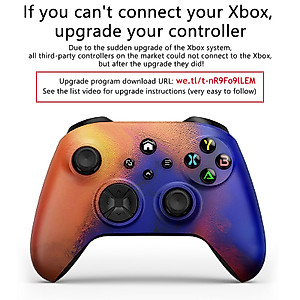 Dinosoo Wireless Controller for Android Windows PC Steam Games, Dual Vibration TURBO Macro Function Hall Trigger 3.5mm Headphone Jack - Oil Painting (Can't Connect to Xbox for Now)