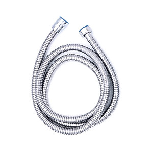 NUZAMAS 2m Shower Hose,Bathroom Toilet Handheld Showerhead Sprayer Extension Replacement Part,for Pull Out Kitchen Spray/Commercial Tap/Sink Mixer/Dish Rinser,Stainless Steel,Chrome