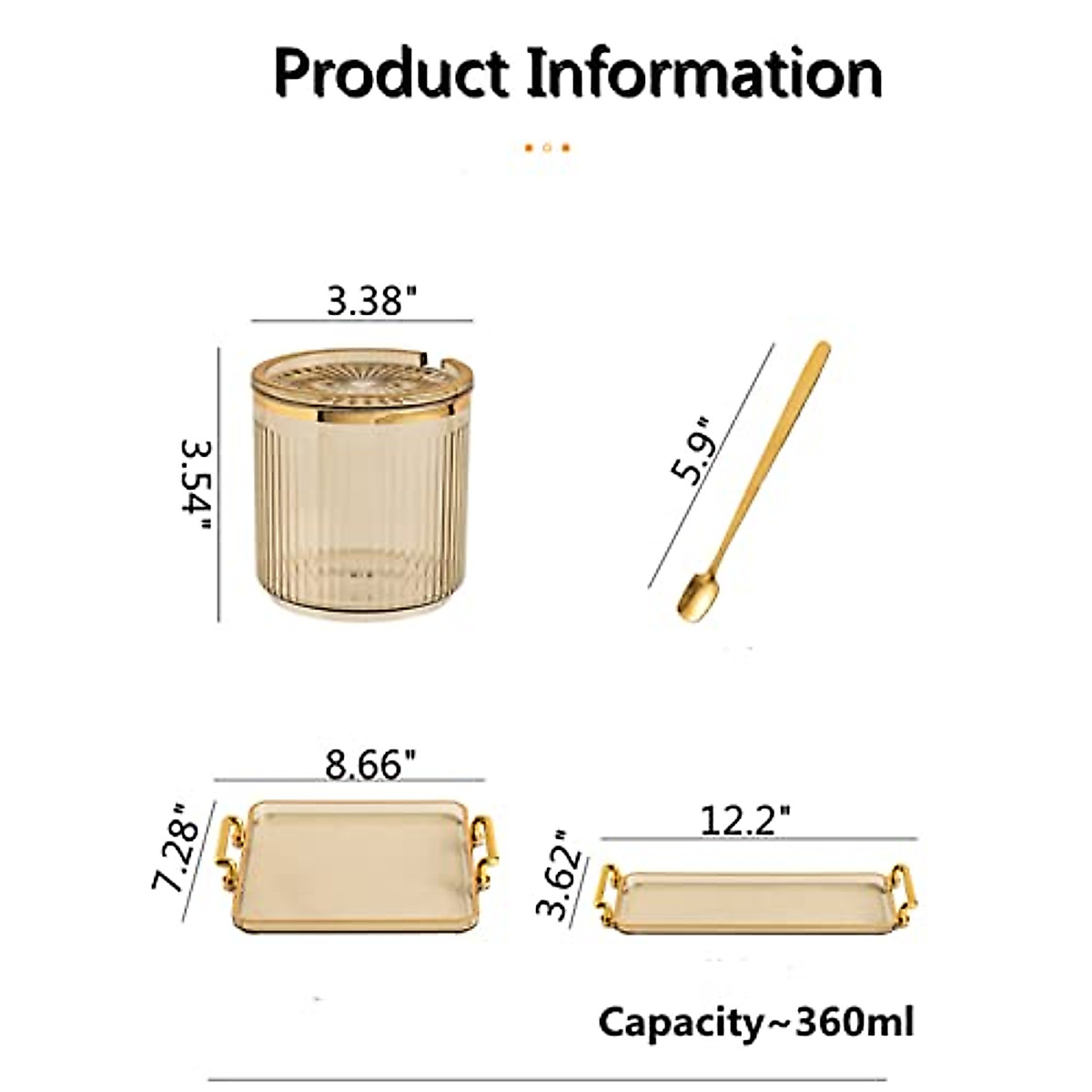 Acrylic Condiment Spice Jars,Condiment Spice Box With Lids and Spoons and Tray,Clear Plastic Condiment Canisters,Seasoning Box 3 Pack,Seasoning Box Set for Kitchen to Storage Salt,Paprika,Sugar