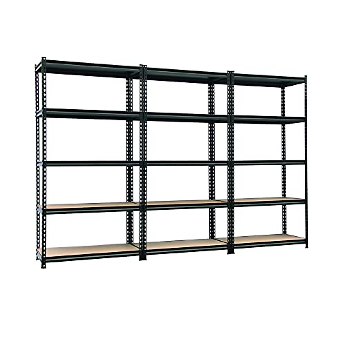 King’s Rack 5 Layer Black Steel Storage Rack Boltless Shelving Unit Tier Layer Height Adjustable Shelf Organizer 30" W x 12" D x 60" H