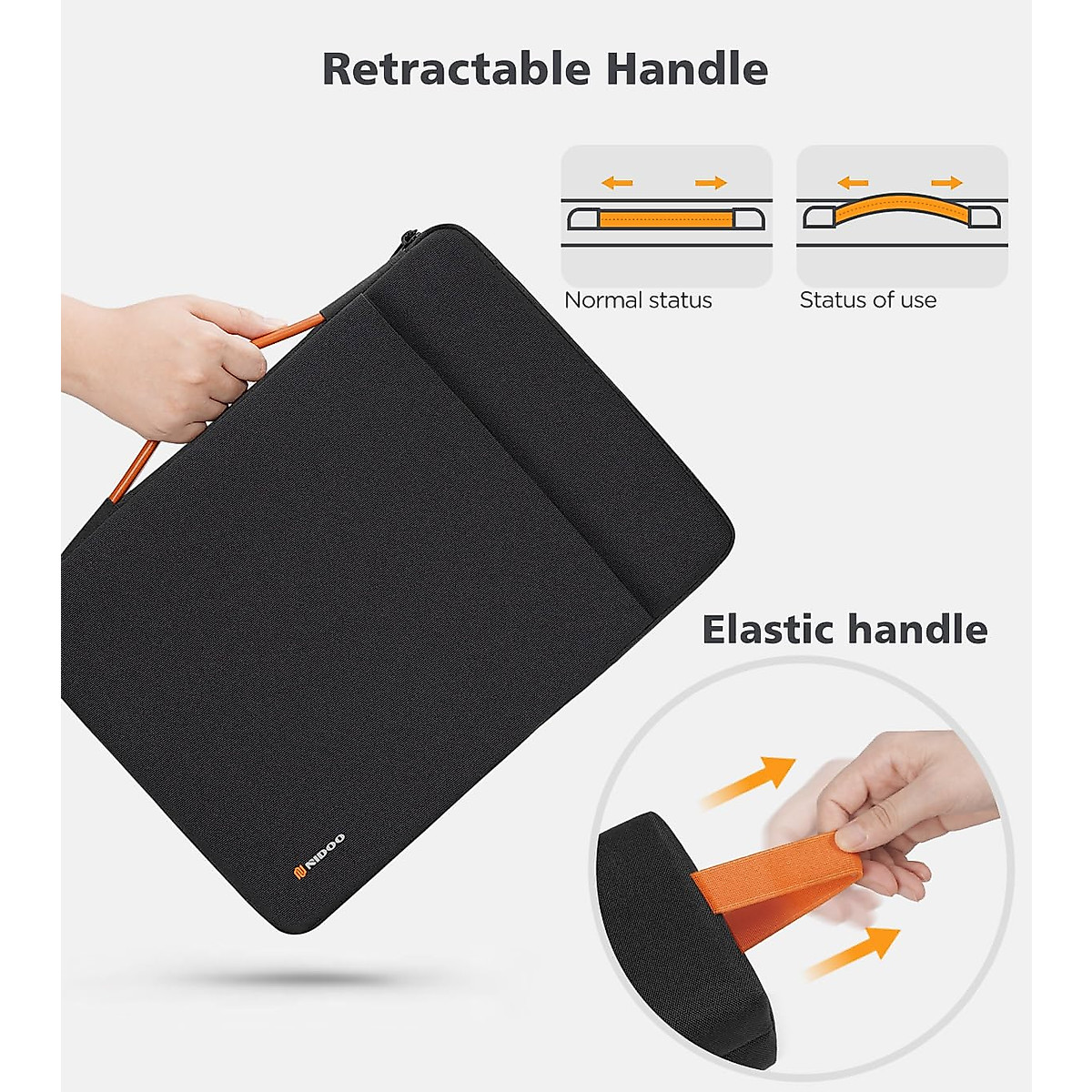 NIDOO 15.6 inch Laptop Sleeve Case Computer Bag & Accessory Bag for 15.6" Lenovo Legion 5 / IdeaPad Gaming 3i / ThinkPad T15 P15s E15 / 16" Legion 7 / Legion 5 Pro/Yoga 7i / Galaxy Book3 Acer HP