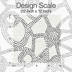 RoomMates RMK12235PL Nikki Chu White and Black Amhara Peel and Stick Wallpaper, Roll, White/Black