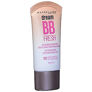 Maybelline Dream Fresh Skin Hydrating BB cream, 8-in-1 Skin Perfecting Beauty Balm with Broad Spectrum SPF 30, Sheer Tint Coverage, Oil-Free, Medium, 1 Fl Oz