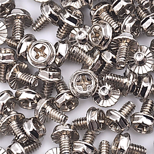 Screw 100pcs PC Case Hard Drive Motherboard Mounting Screws for Motherboard PC Case CD-ROM Hard Disk Toothed Hex 6/32 Computer