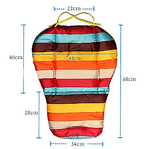 Waterproof Rainbow Baby Kids Car Seat Cotton Liner Padding Breathable Water Resistant Stroller Pushchairs Seat Cushion Pad Protector,Universal Fit (Purple)