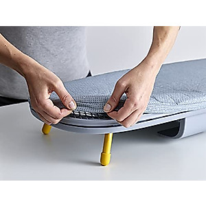 Joseph Joseph Folding Tabletop Ironing Board with Iron Holder, Compact, Space-Saving, Grey/Yellow