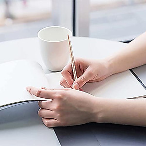 Unibene 6 Pack Ballpoint Pens-Rose Gold, Slim Mentallic Retractable Lightweight Pens Set Nice Gift for Business Office Students Teachers Christmas, Medium Point(1mm)-Black ink