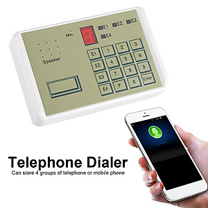 Telephone Dialer, Wired Telephone Voice Auto dialer Burglar Security Wired Home Security System with Phone Dialer House Office Alarm System