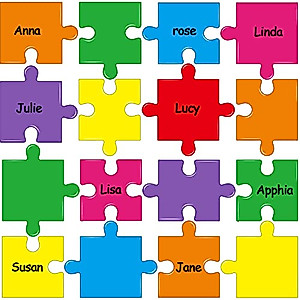 Puzzle Pieces Cutouts Puzzle Pieces Accents Paper for Classroom Decor Bulletin Board School Playroom Baby Nursery Kids Bedroom Studio (64 Pieces)