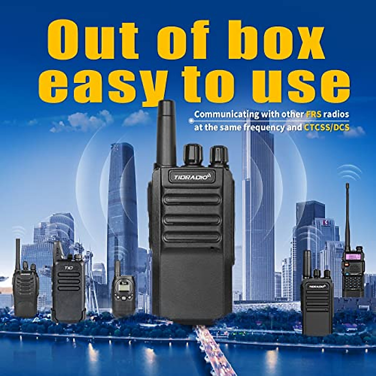 TIDRADIO TD-777Pro Walkie Talkies for Adults,2 Way Radios Walkie Talkies Long Range with earpiece and mic Set, Handfree, 2200mAh Battery and USB-C, for Restaurant School Church Business (10 Pack)