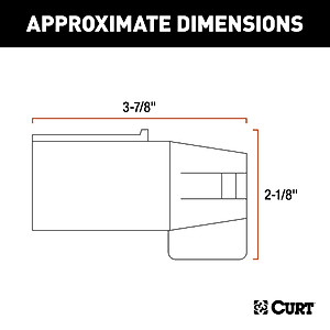 CURT 57250 7-Way RV Blade Vehicle-Side to 5-Way Flat Trailer Wiring Adapter