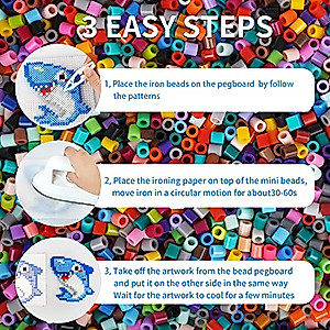 Artkal Fuse Beads 9,600 48 Colors Fusion Beads 5mm Melting Beads Sorted Beads 2 Boxes