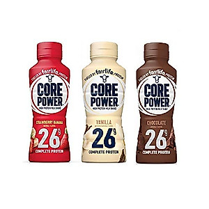 Core Power by Fairlife High Protein, 26g Protein, 3 Flavor Variety Pack, Milk Shake, 14 oz (Pack of 6)