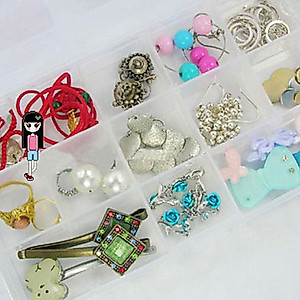 Storage Case Box,IEason Storage Case Box Holder Container Pills Jewelry Nail Art Tips 15 Grids