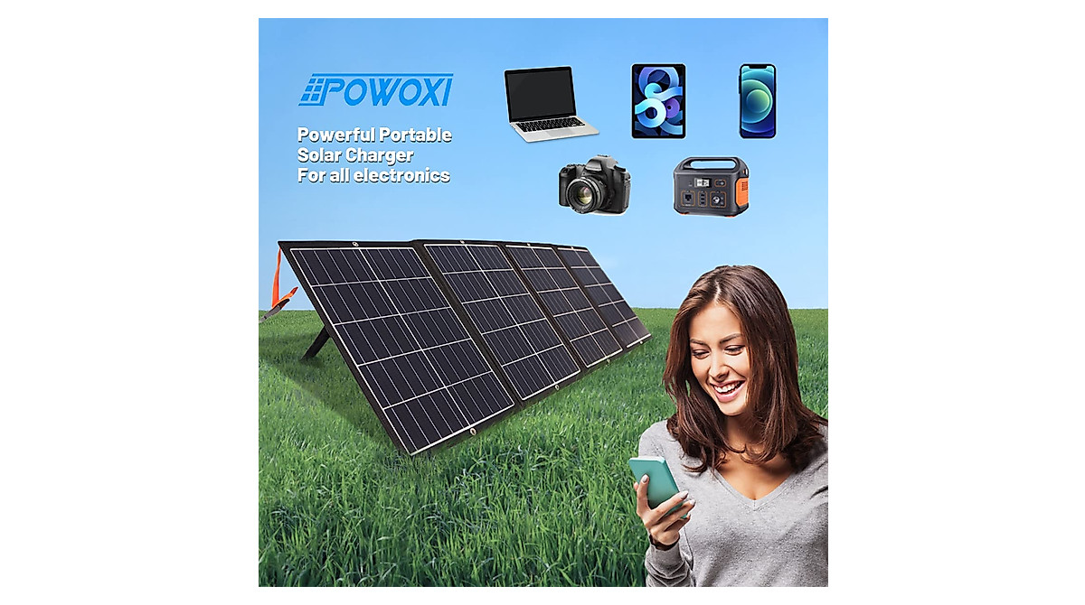110W Portable Solar Panel Kit - Fast Charging & Waterproof