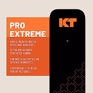 KT Tape PRO Extreme, Synthetic Jumbo Kinesiology Athletic Tape, 150 Count, 10” Precut Strips, Sonic Blue