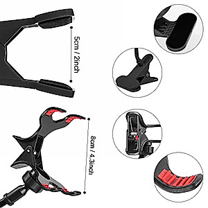 ITART Plastic Flexible Long Arms Gooseneck Clip Clamp Stand Universal Cell Phone Holder - Black