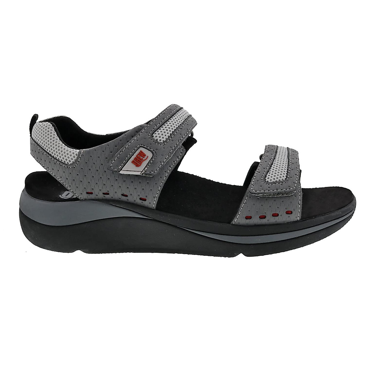 Drew Sophie, Womens Orthopedic Hook and Loop Comfort Sandal, Grey Mesh Combo, 9 Medium (B)