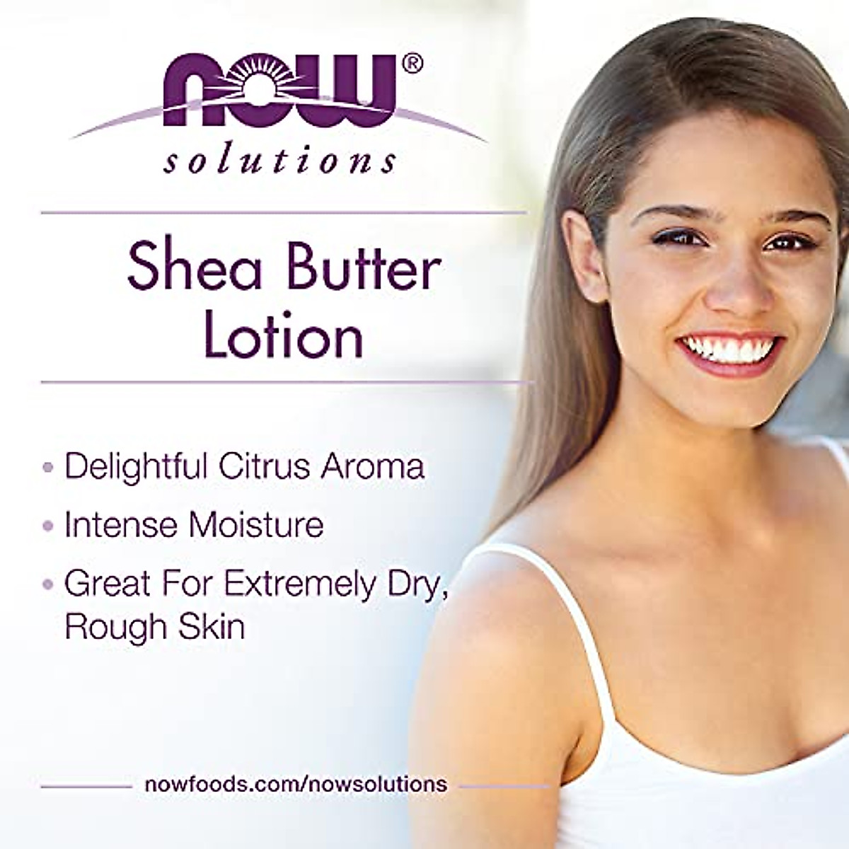 NOW Foods Solutions, Shea Butter, Skin Emollient, Seals in Moisture for Dry Rough Skin, 16-Ounce