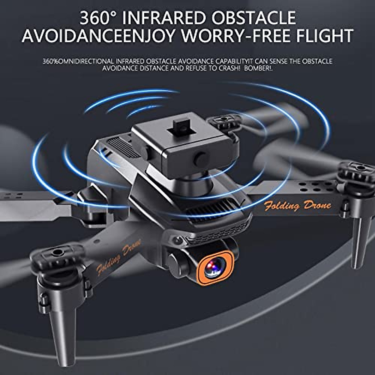 Drone with Camera, Mini Drone With Dual 1080P HD FPV Camera Remote Control Toys Gifts For Boys With Altitude Hold, Headless Mode One Key Start, with Batteries (Black(Single camera))