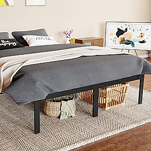 NEWBULIG 14 inch Queen Size Bed Frame, Heavy Duty Platform Bed Frames with Under Bed Storage Space Easy Assembly, No Box Spring Needed, Sturdy Steel Slat Support