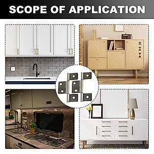 Three Leaf Non-Mortised Hinge for Mobile Home & RV Interior 4 Packa Satin Nickel Door Hinges with Screws