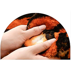 Tiger Area Rug Chic Style Leopard Skin Printed Rugs Australia Sheepskin Carpet Soft Plush Eco-Friendly Fits Perfectly in Living Room/Bed Room or as a Couch Decor One Pelt 1 Pack