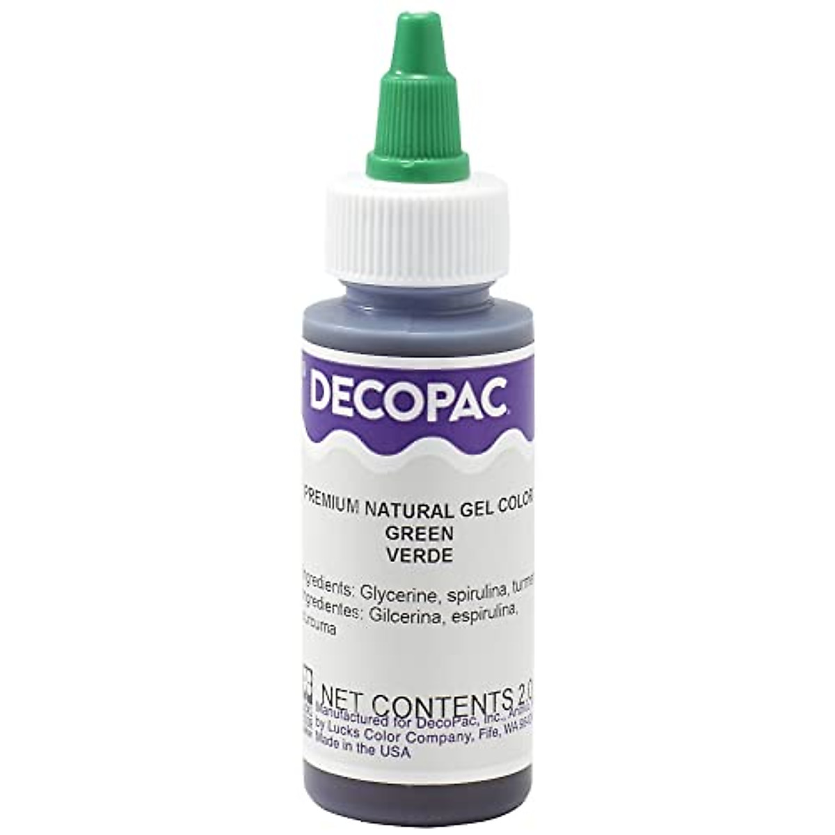 DecoPac Green All-Natural Premium Gel Color 2oz