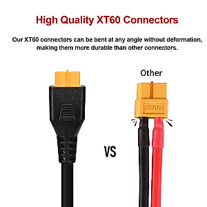 ELFCULB DC 8mm to XT60 Connector,14AWG DC 8mm Branch Parallel Adapter Cable Compatible for Portable Power Station Solar Generator and Solar Panel(3.3FT)